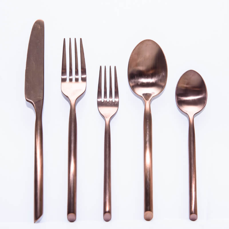 Flatware - Capri Brushed Copper - Party Rentals San Diego